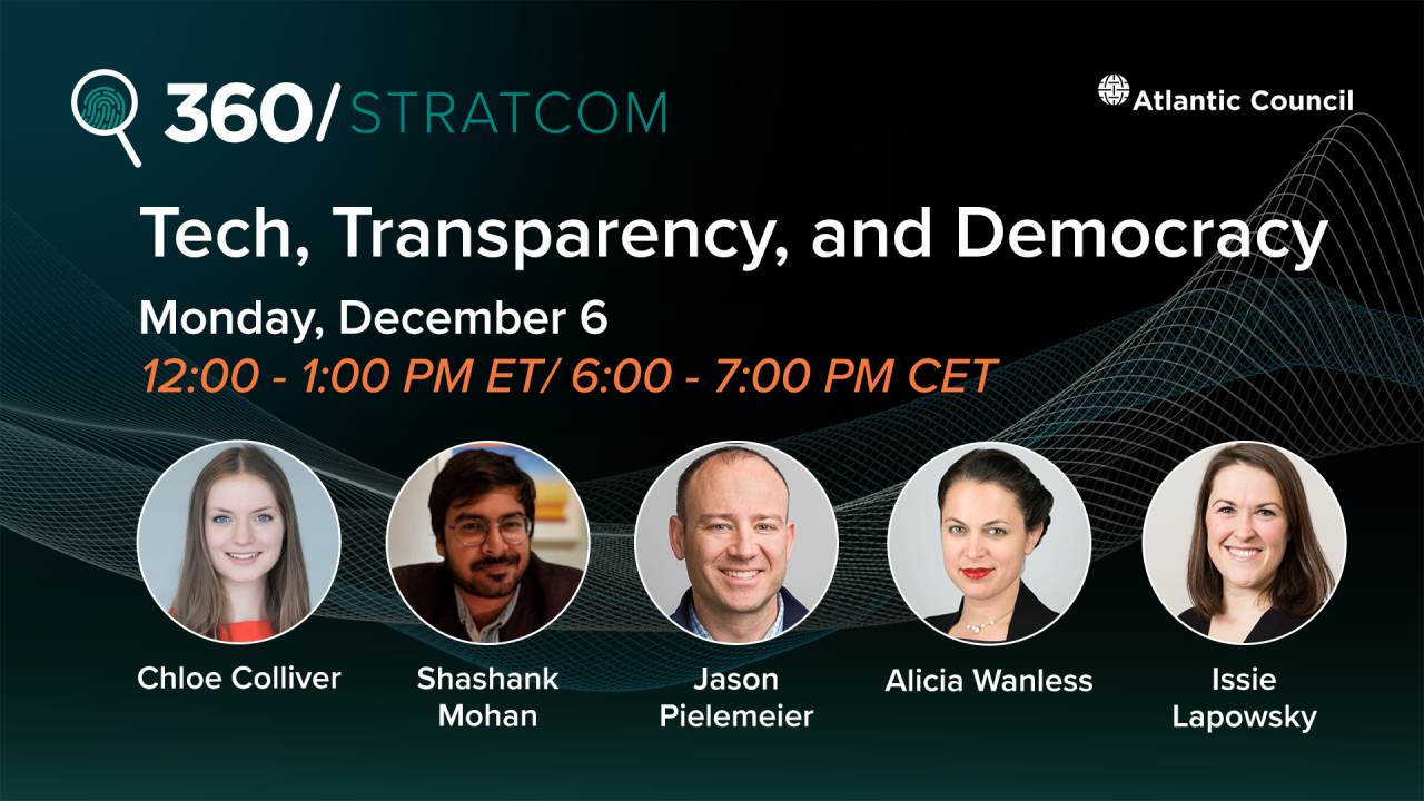360/StratCom: Tech, transparency, and democracy - DFRLab