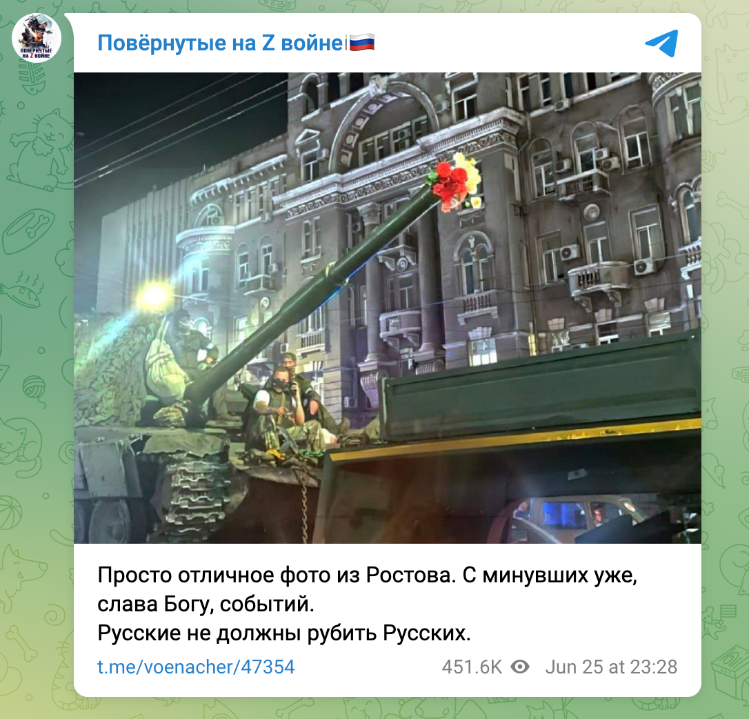 How Russian pro-war Telegram channels addressed the Wagner mutiny - DFRLab