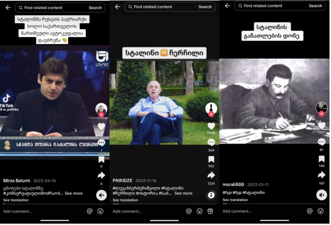 Stalin lionized on Georgian TikTok - DFRLab
