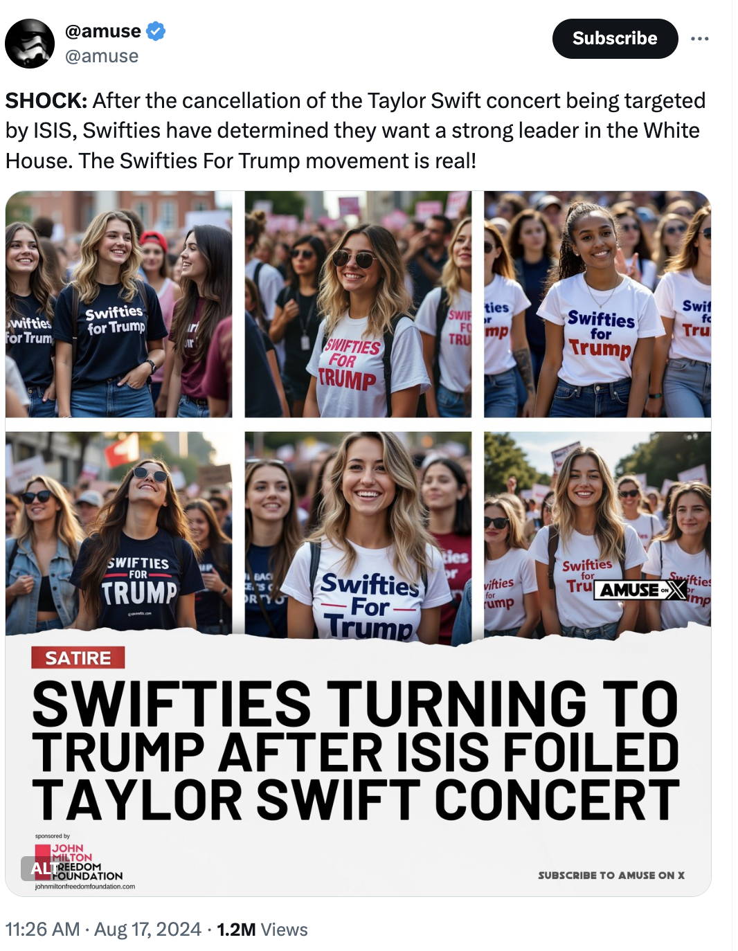 Fake it off: AI-generated Taylor Swift pics spark controversy - DFRLab